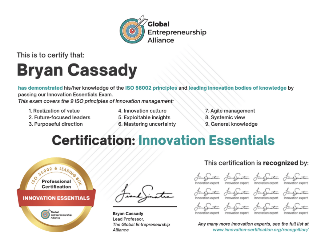 Innovation Essentials Certification Global Entrepreneurship Alliance